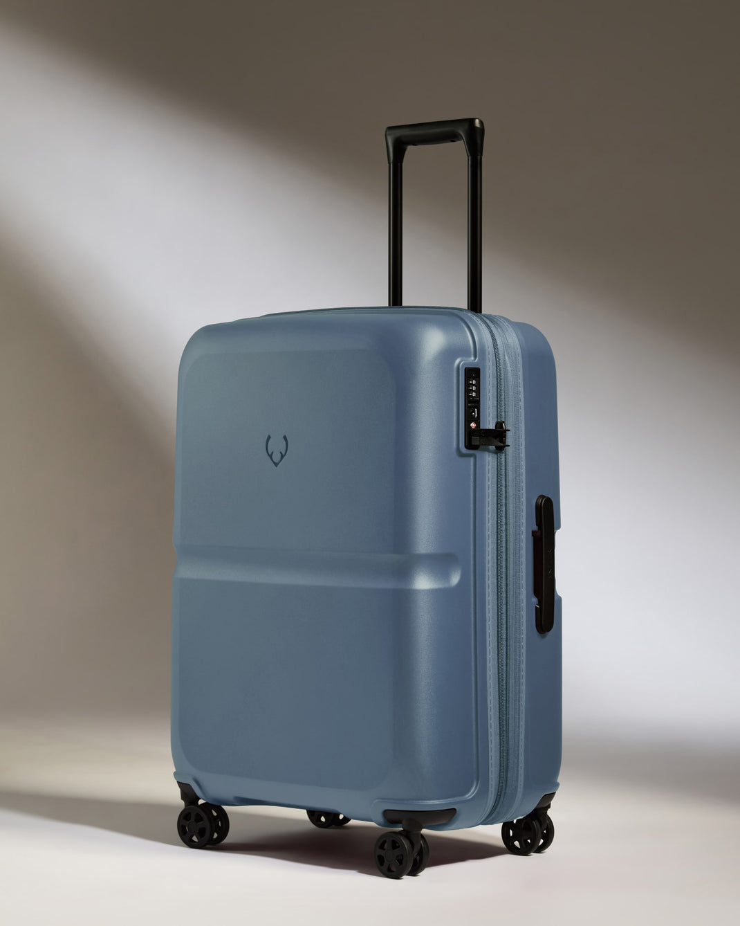 Large Suitcase in Light Blue - Single Stripe | Checked Luggage & Large ...