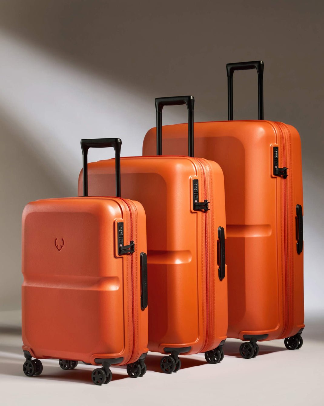 Suitcase Set in Orange - Single Stripe | Cabin Luggage & Large ...